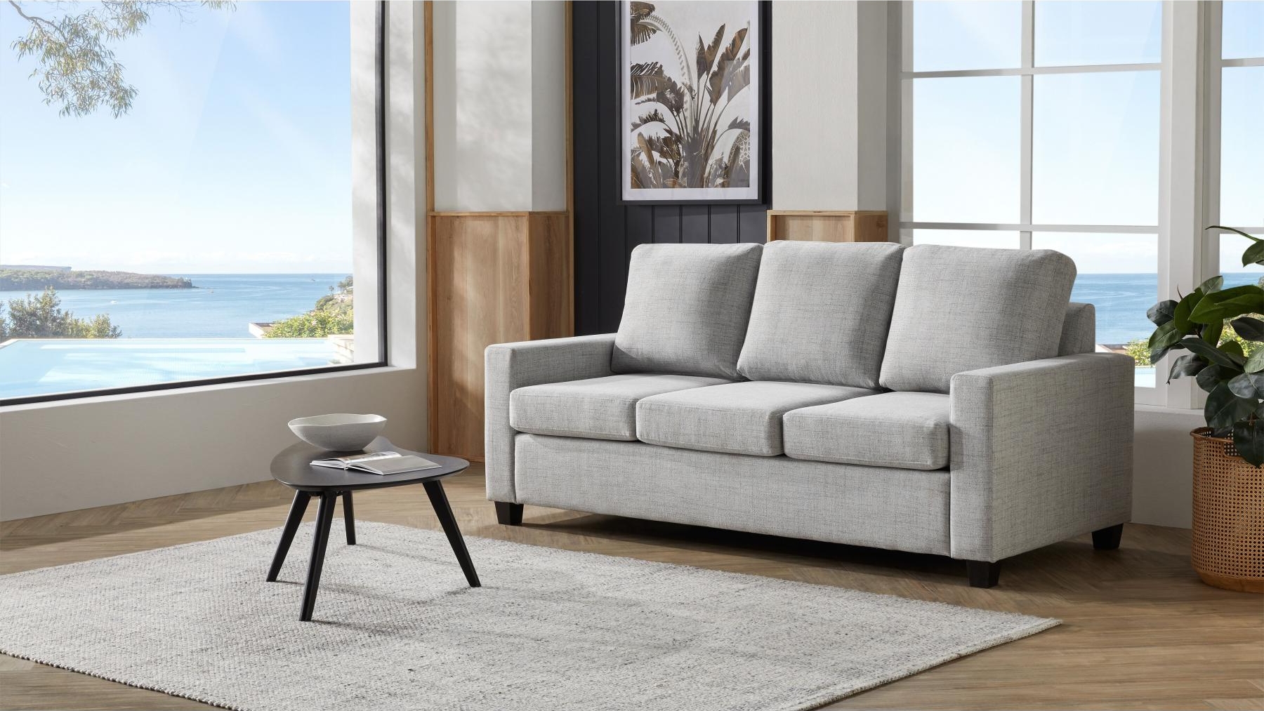 Newport 3-Seater Sofa Bed with Gel Mattress | Domayne