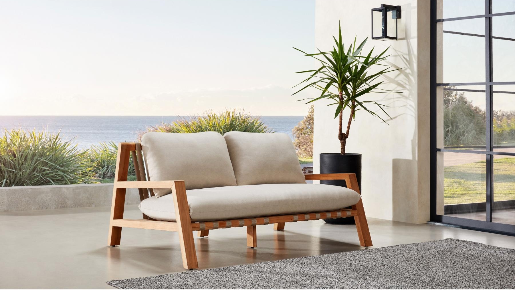 Strike 2-Seater Outdoor Lounge | Domayne