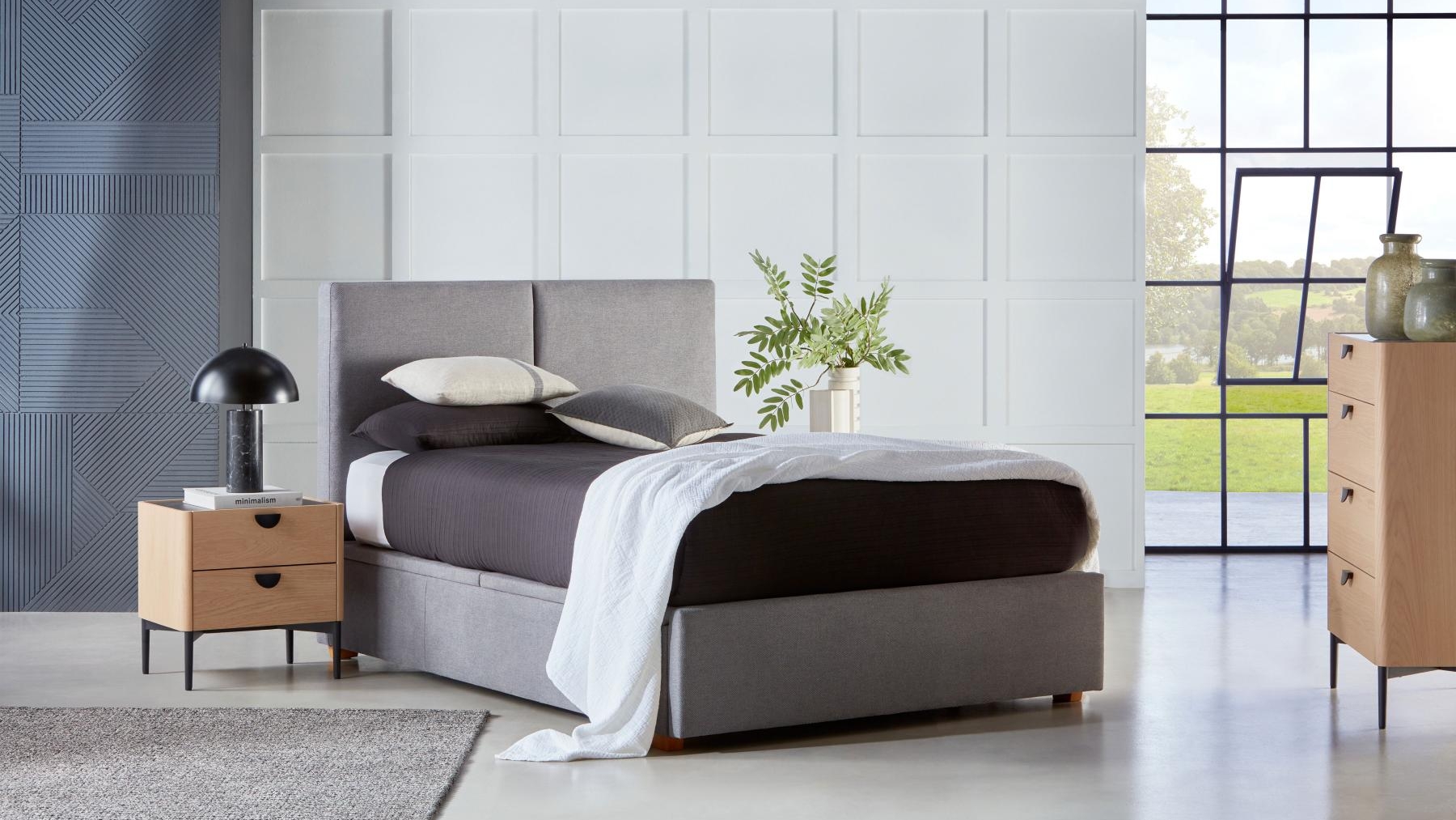 Shape Duo Gaslift Bed | Domayne