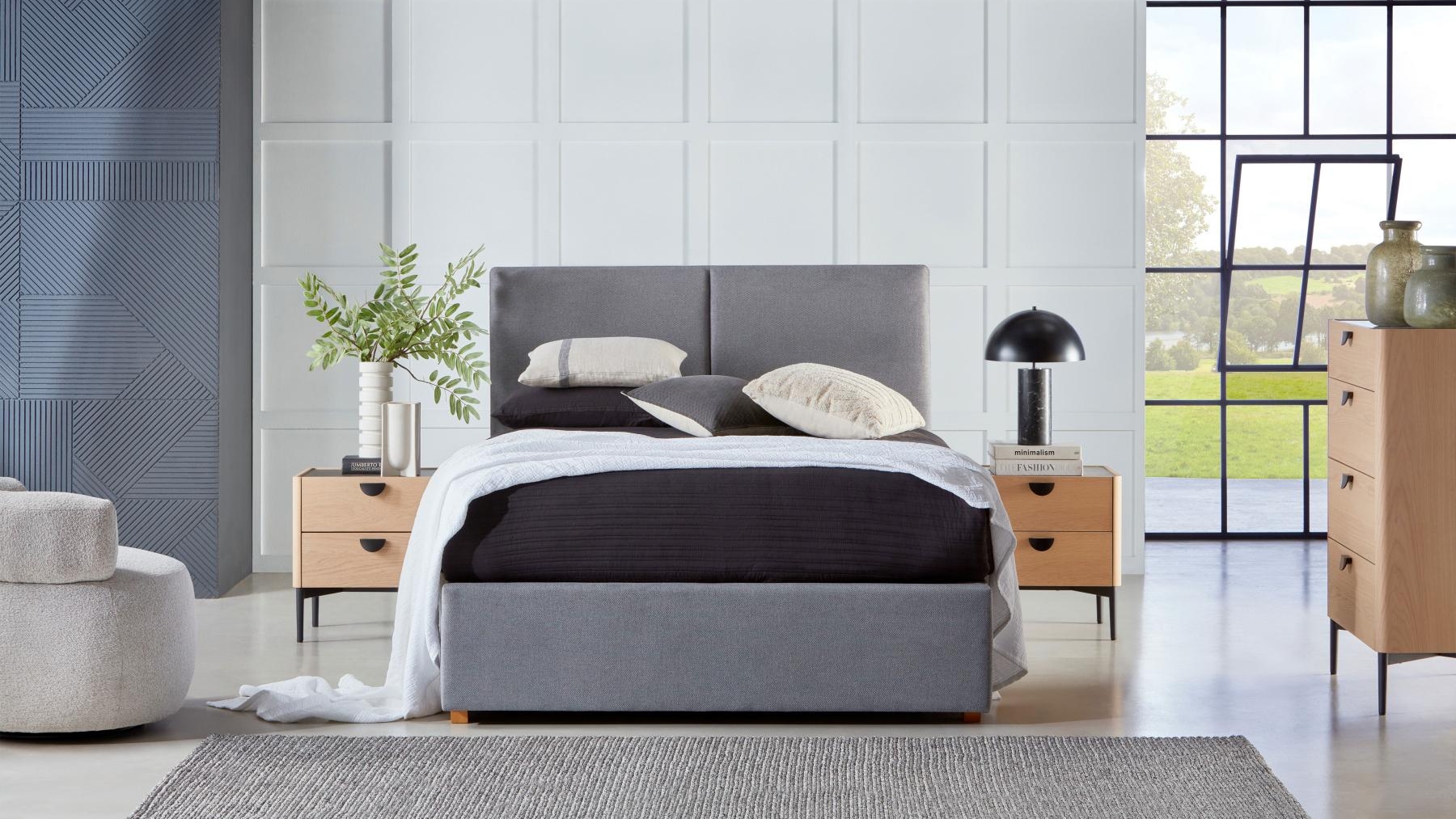 Shape Duo Gaslift Bed | Domayne