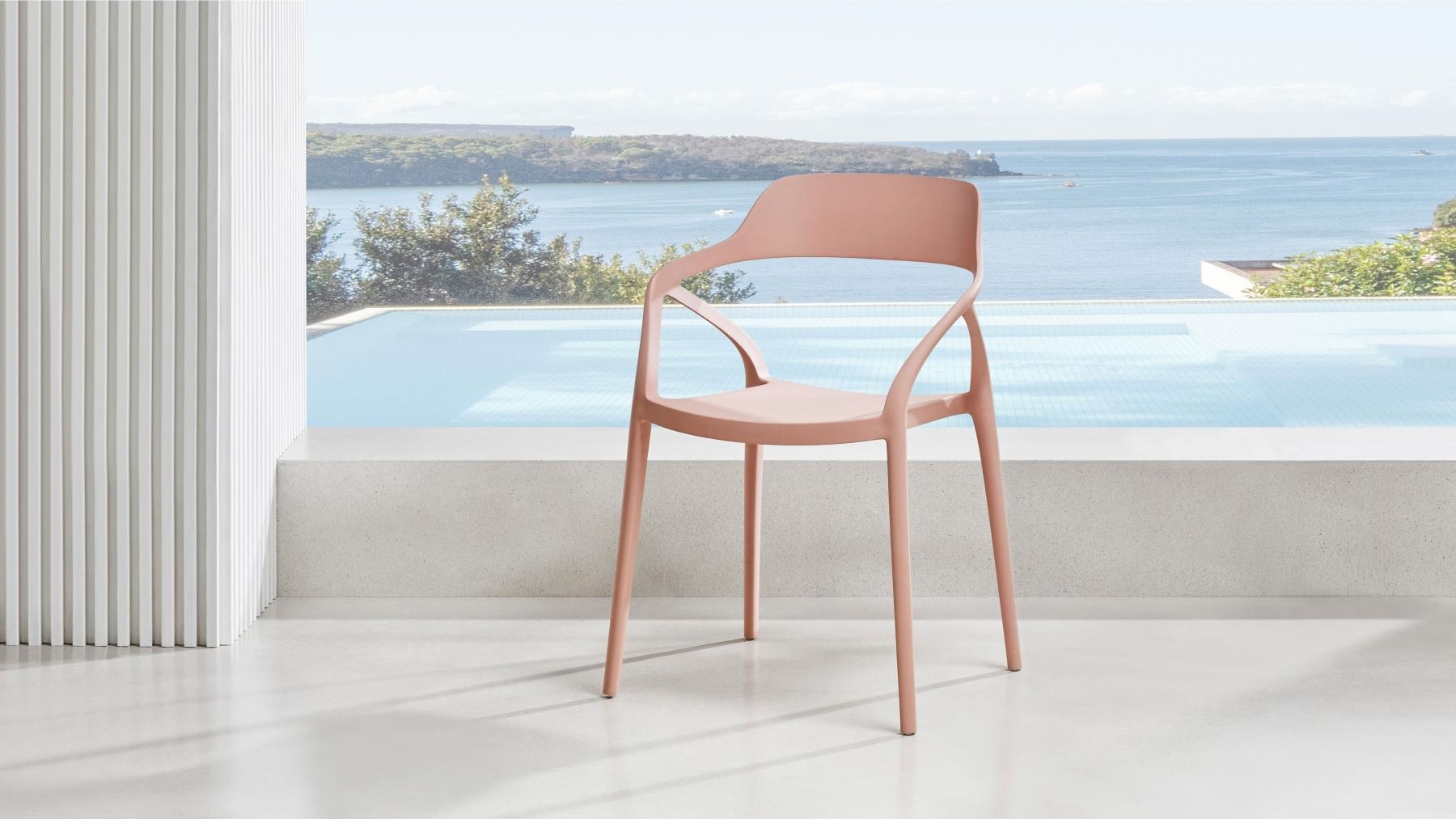 Lyra Outdoor Dining Chair - Pink | Domayne
