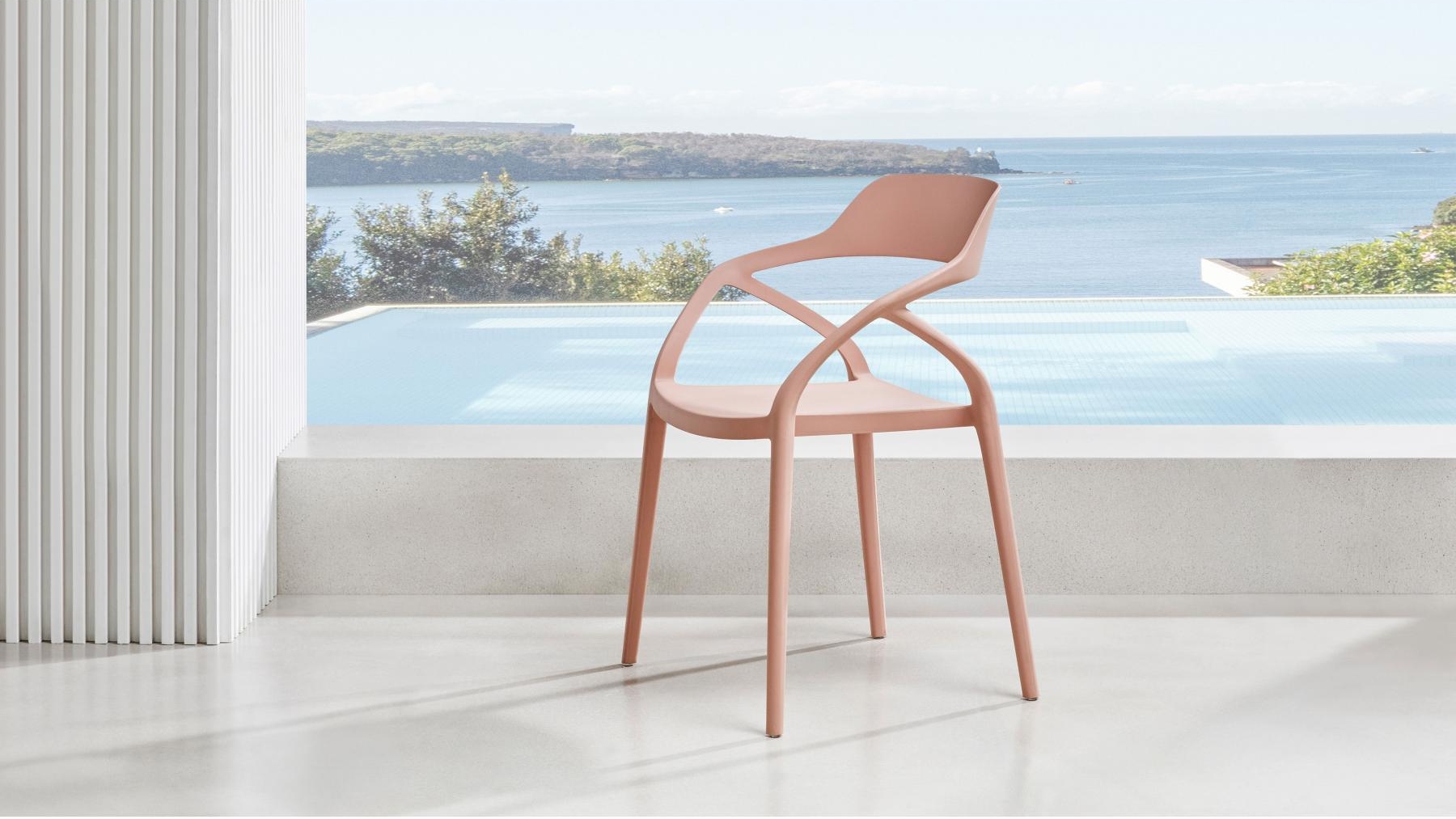 Lyra Outdoor Dining Chair - Pink | Domayne