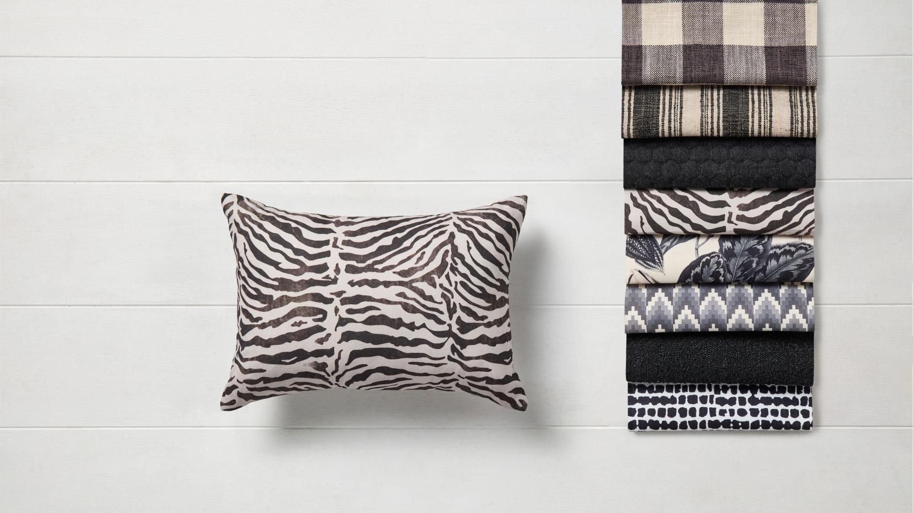 Bondi Urban Jungle 53x38 Indoor Cushion in Nasir Natural | Domayne