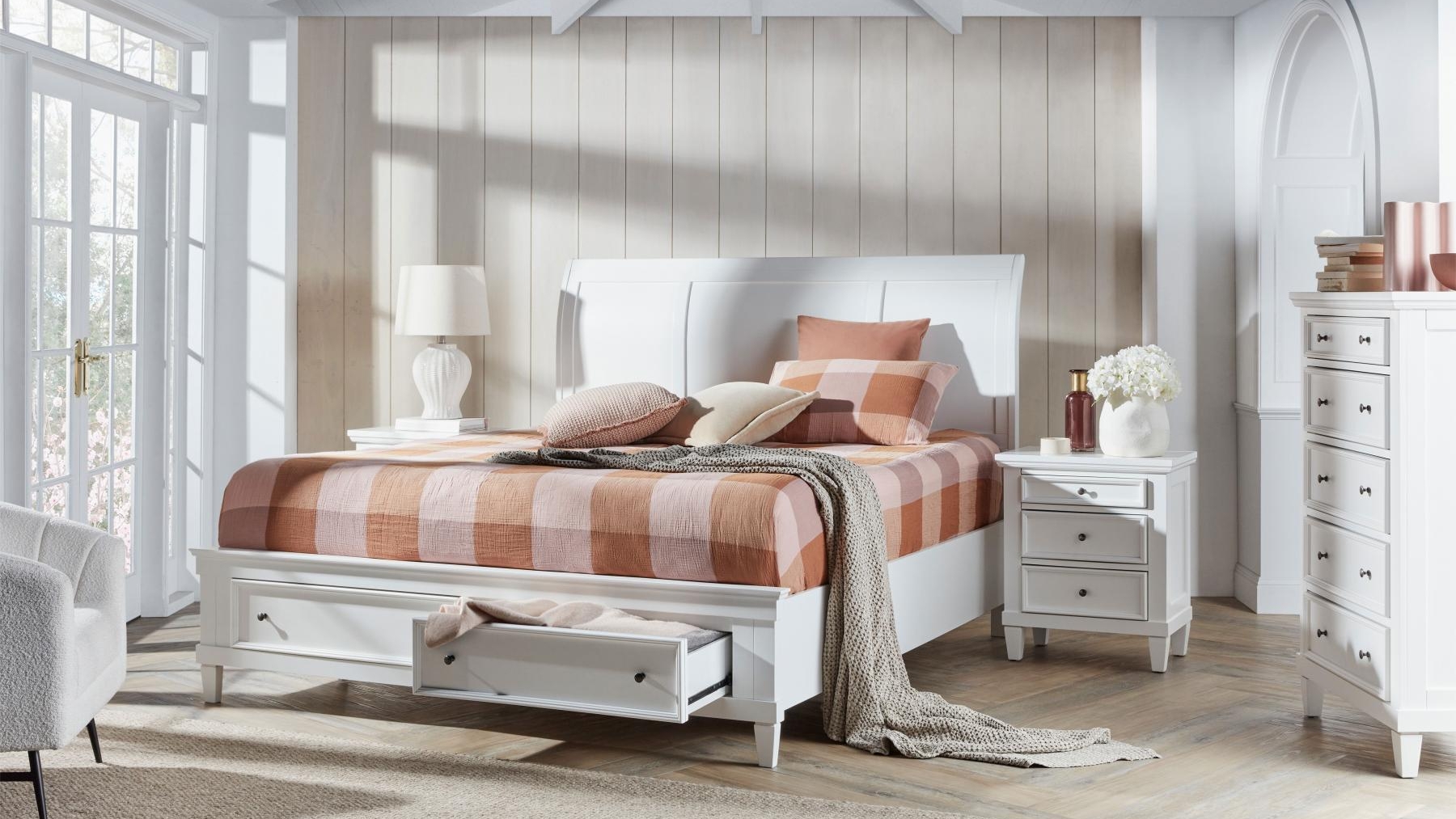Cannes 2-Drawer Bed | Domayne