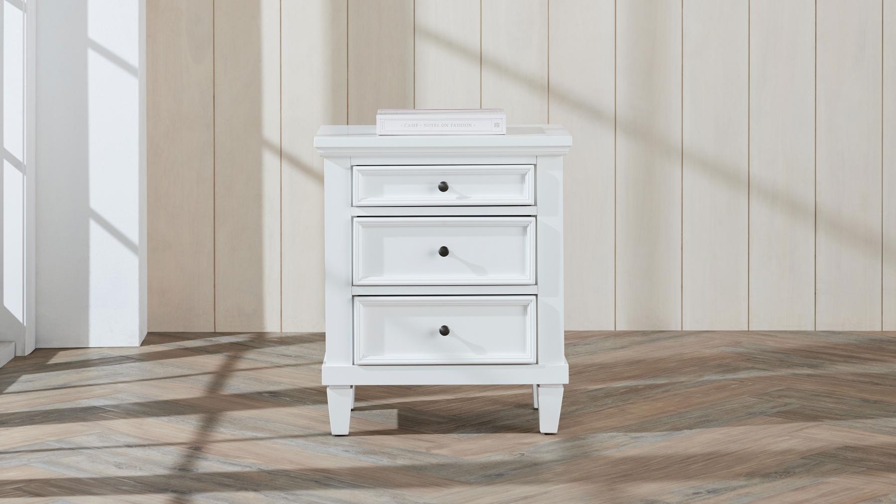 Cannes 3-Drawer Bedside Table | Domayne