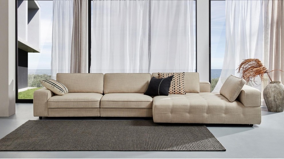 Watts 3-Seater Lounge with Chaise | Domayne