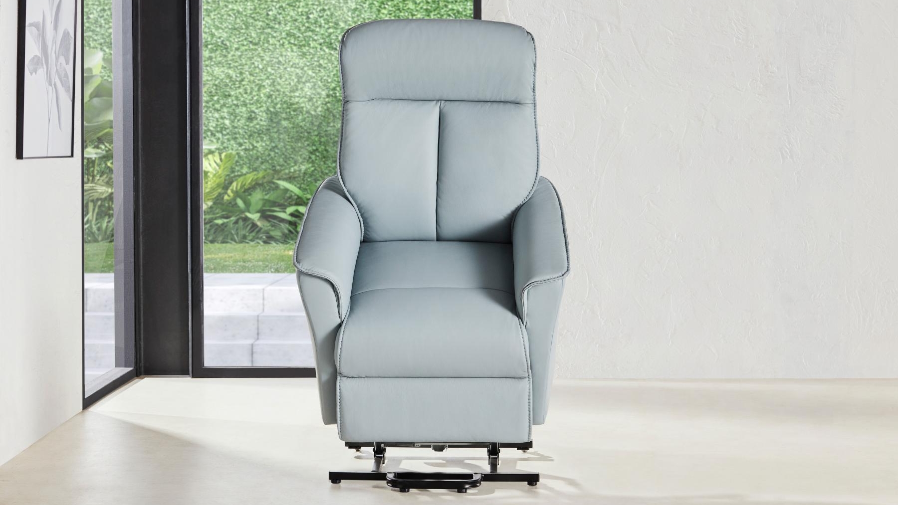 Trento Leather Lift Chair with Dual Electric Motor | Domayne