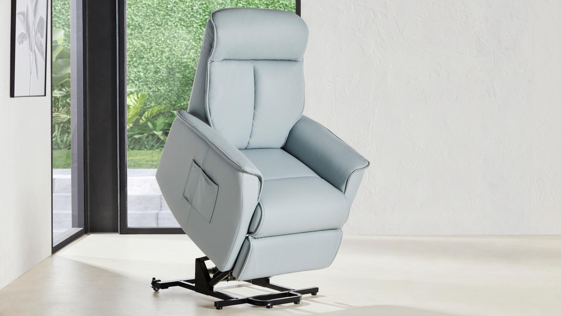Trento Leather Lift Chair with Dual Electric Motor | Domayne
