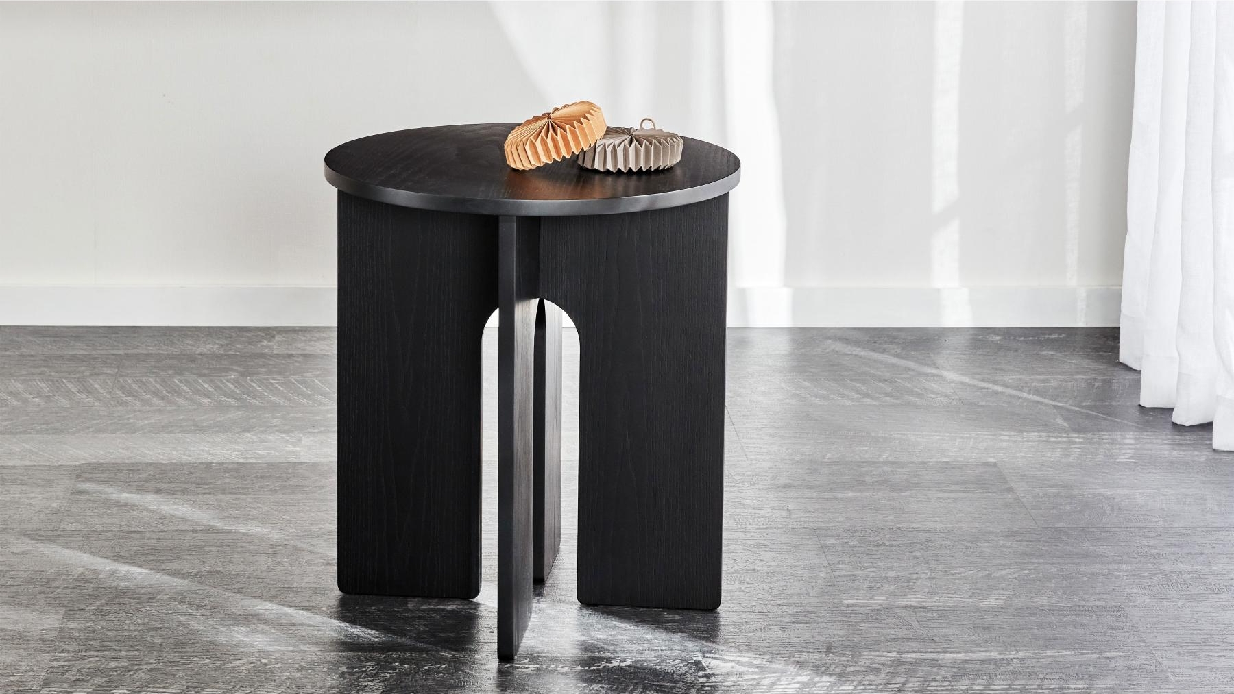 Zara Moon Side Table - Black | Domayne