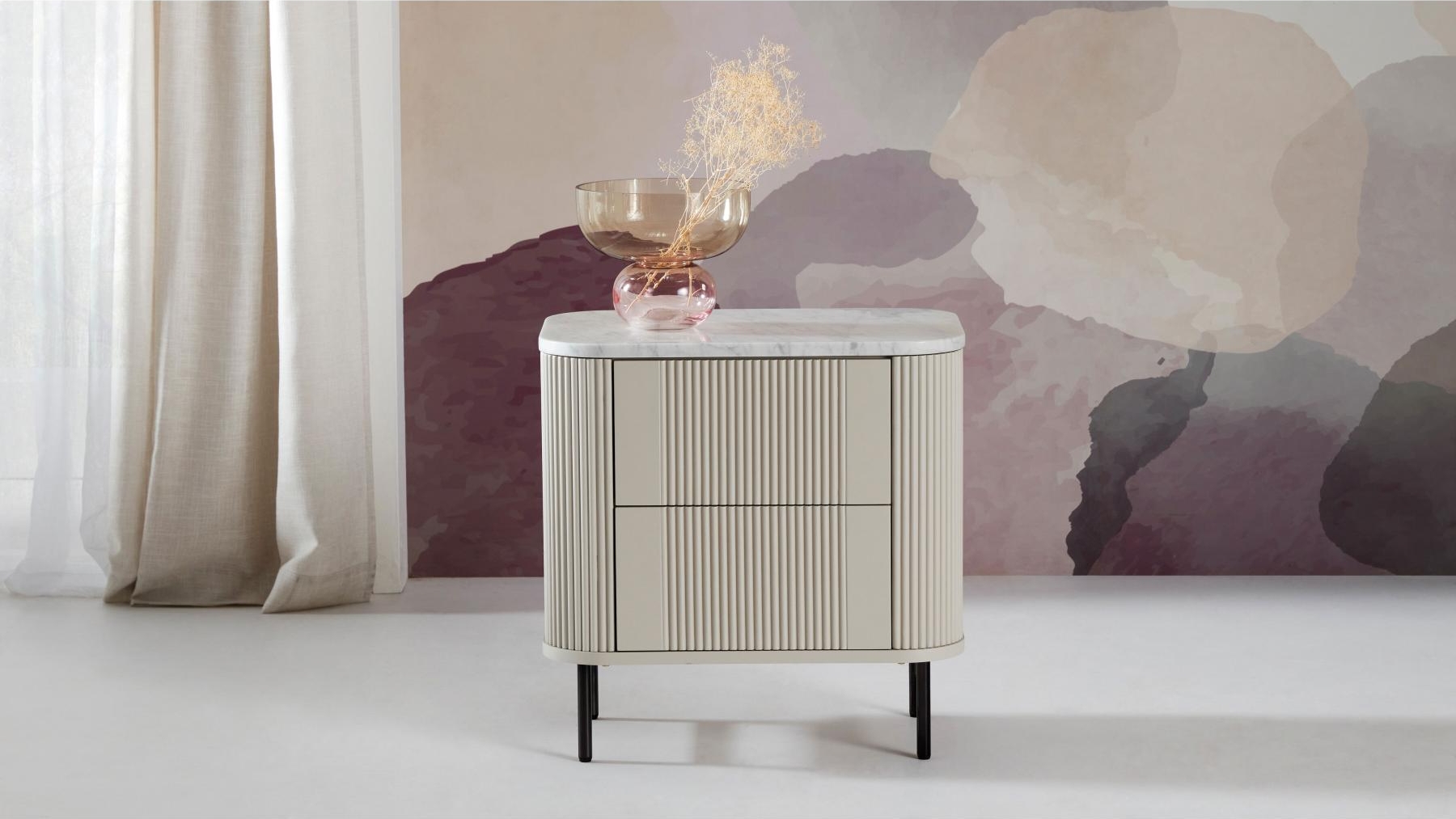 Valen 2-Drawer Bedside Table | Domayne