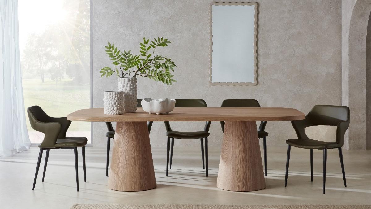 Kasney Dining Chair in PU | Domayne