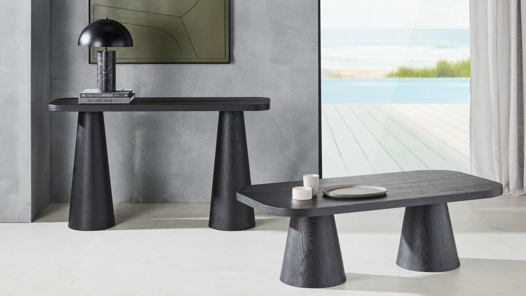Blair Console Table in Black | Domayne
