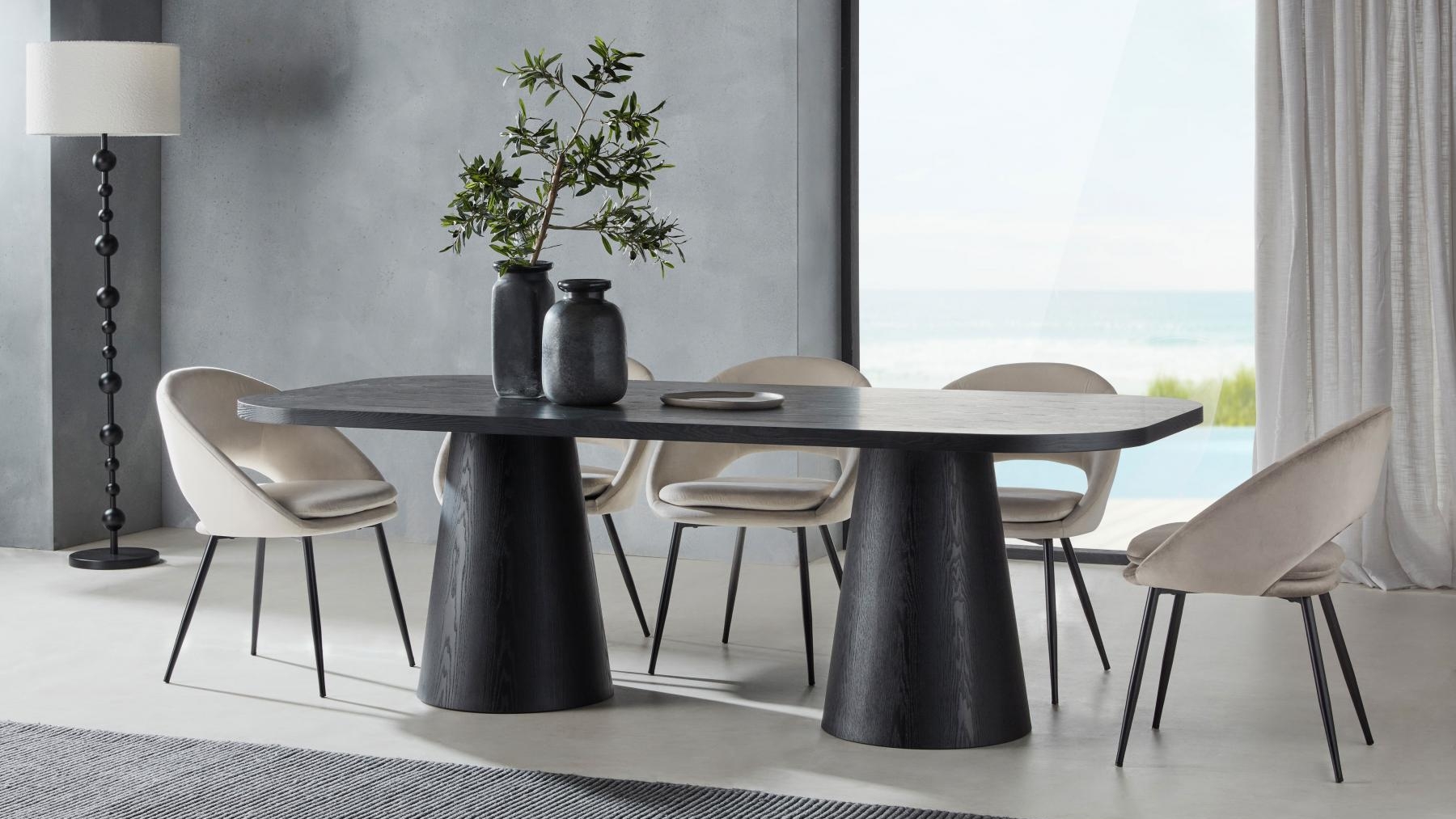 Blair Dining Table in Black | Domayne