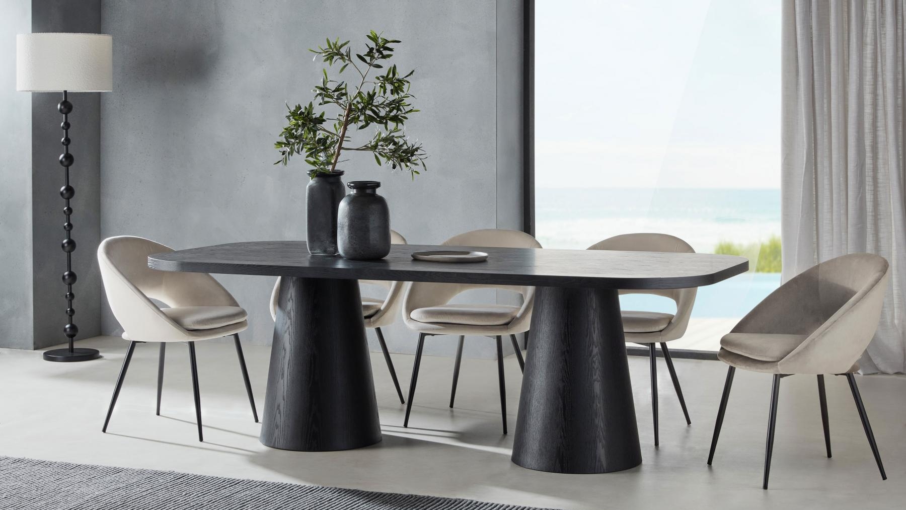 Blair Dining Table in Black | Domayne