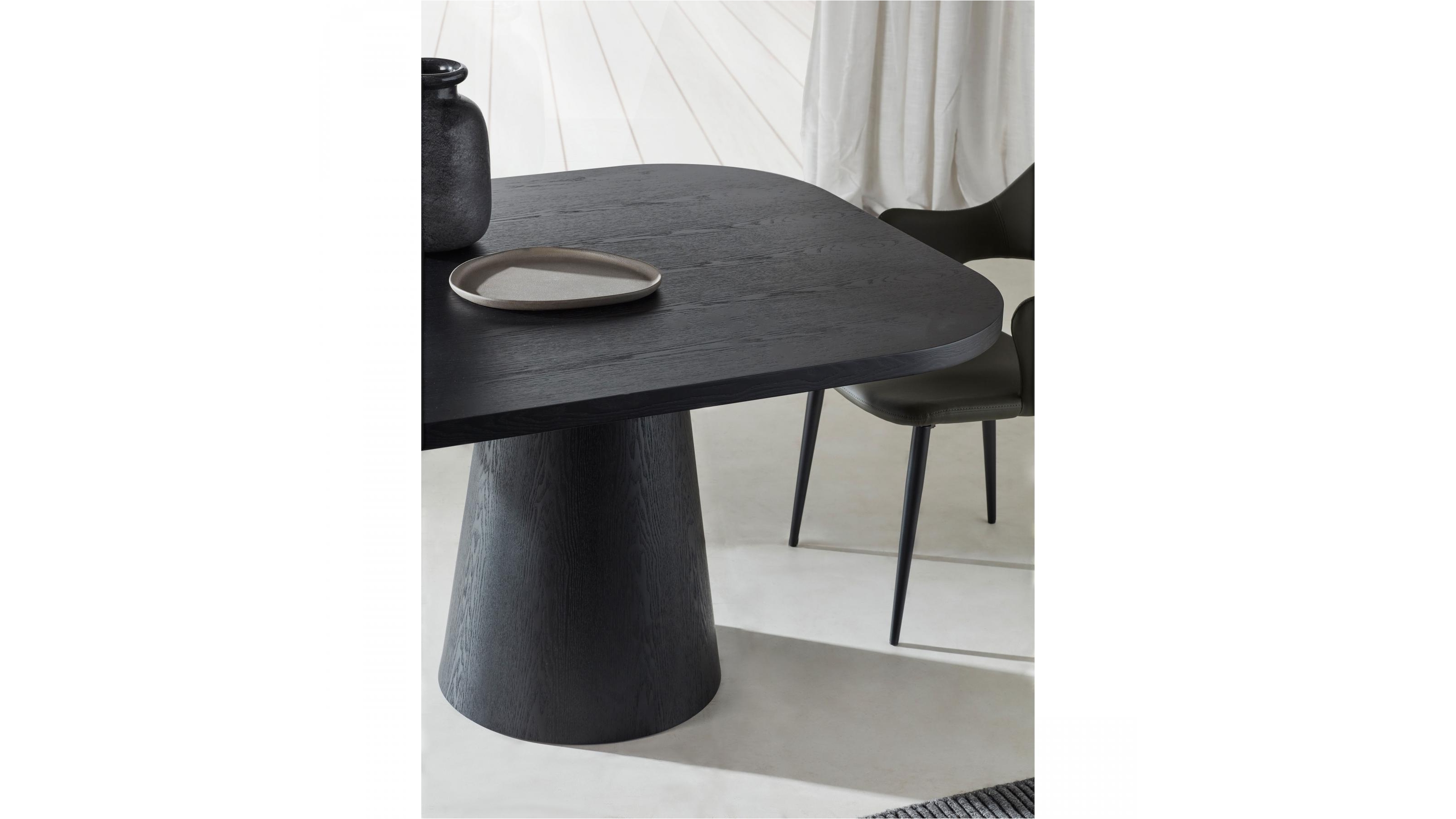 Blair Dining Table in Black | Domayne