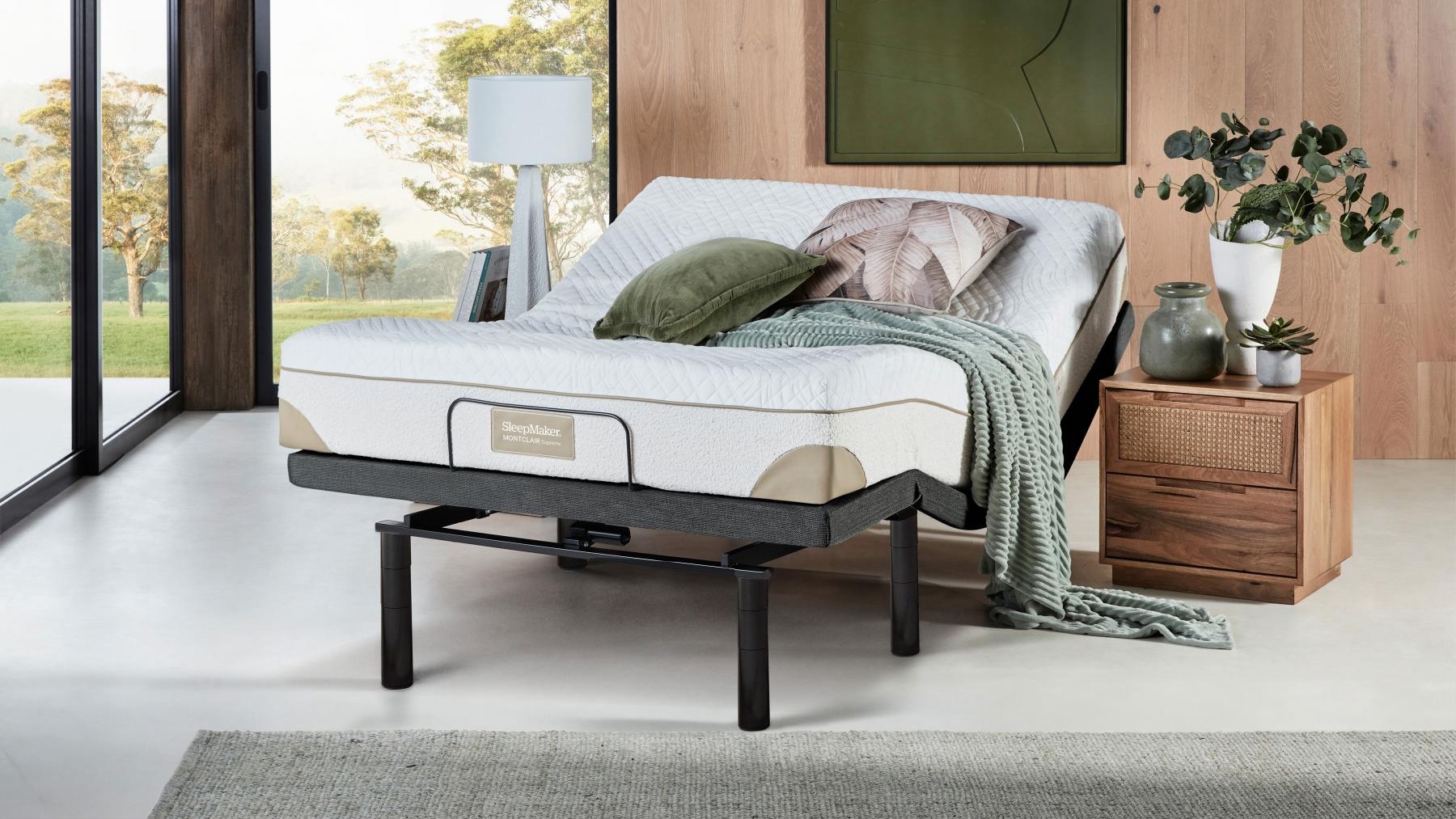Sleepmaker Delta Wave Adjustable Base + SleepMaker Montclair Supreme ...