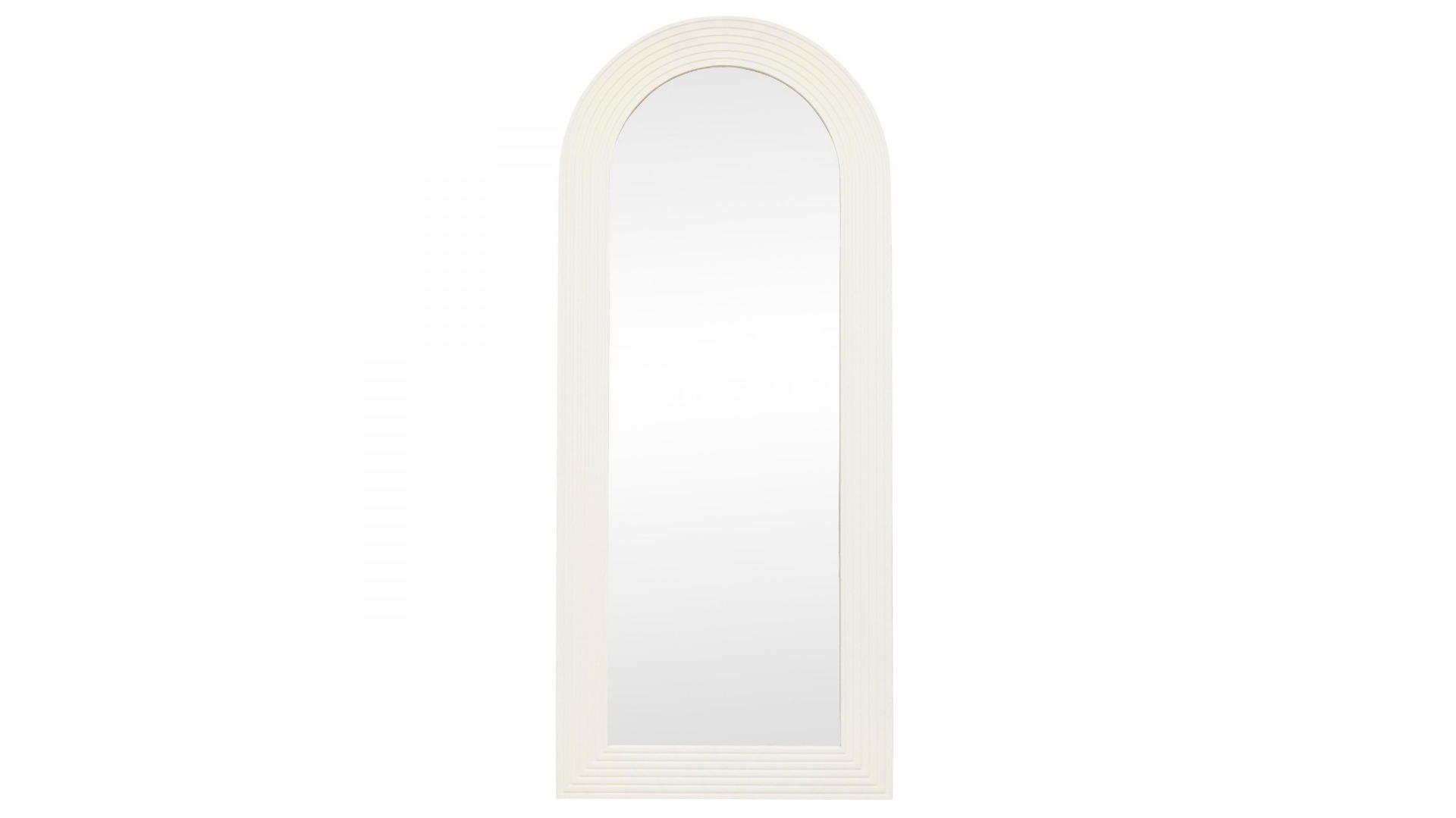 Mila Wooden Mirror in White | Domayne