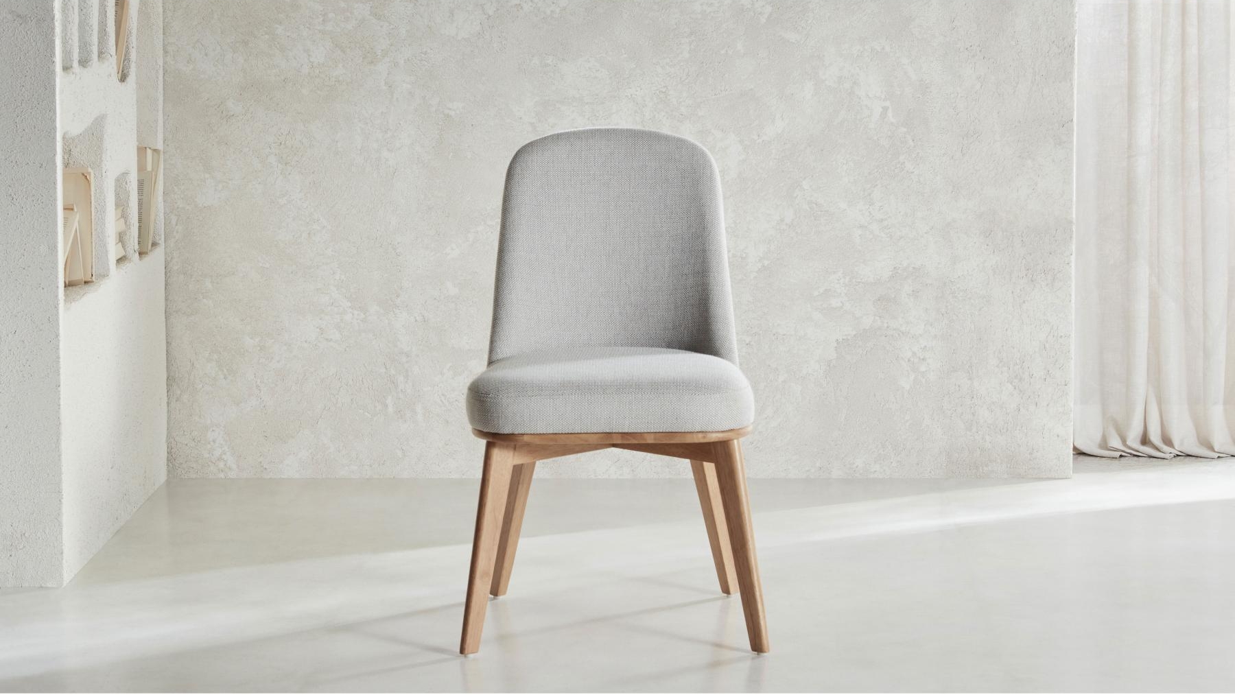 Avila Dining Chair in Grey | Domayne