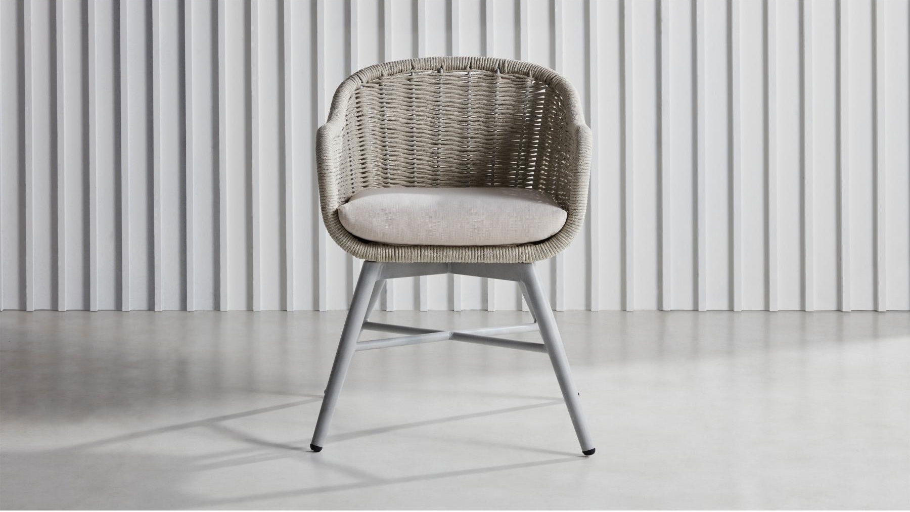Sundown Outdoor Dining Chair in Beige | Domayne