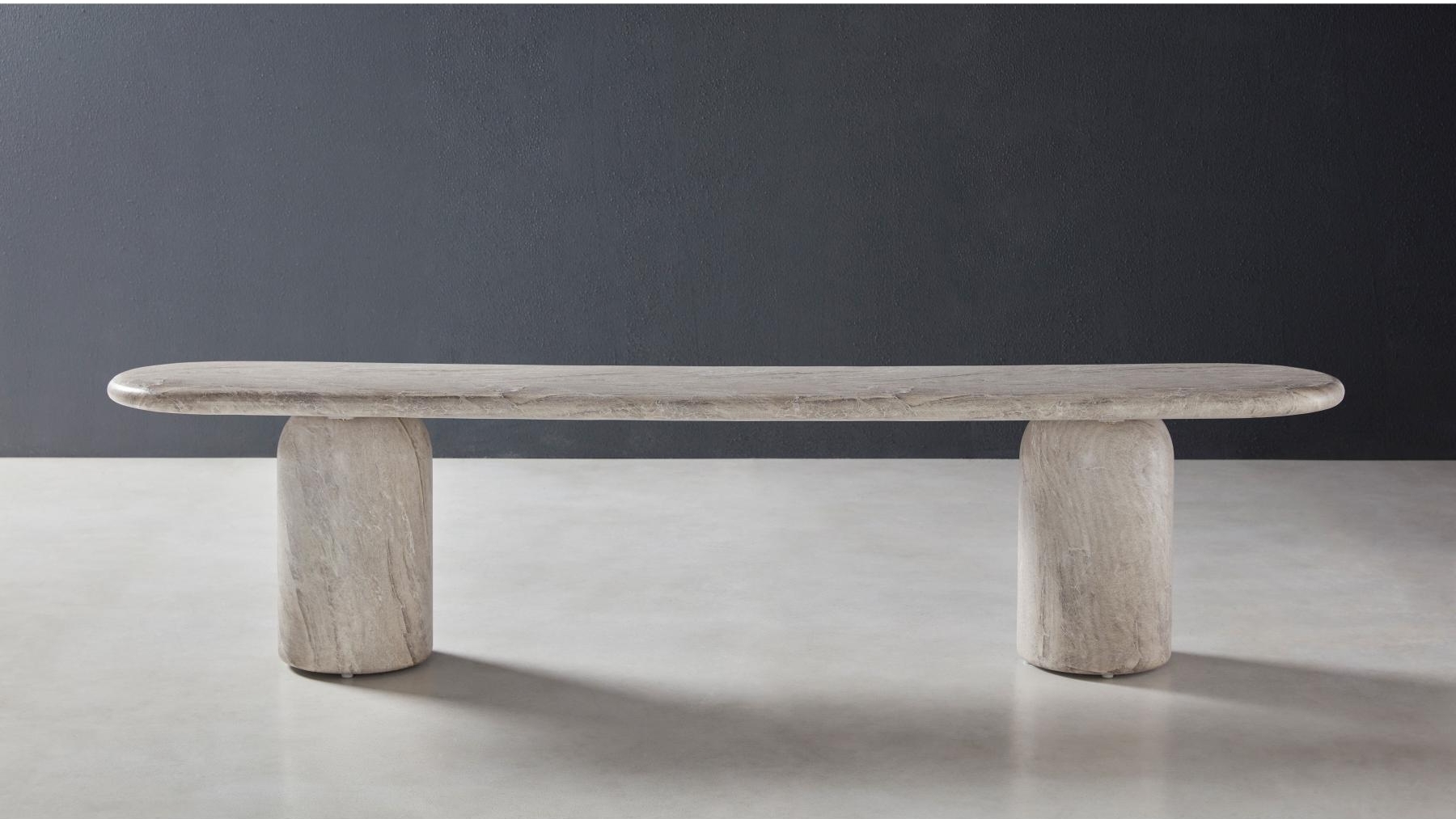 Sascha Outdoor Dining Bench in Slate | Domayne