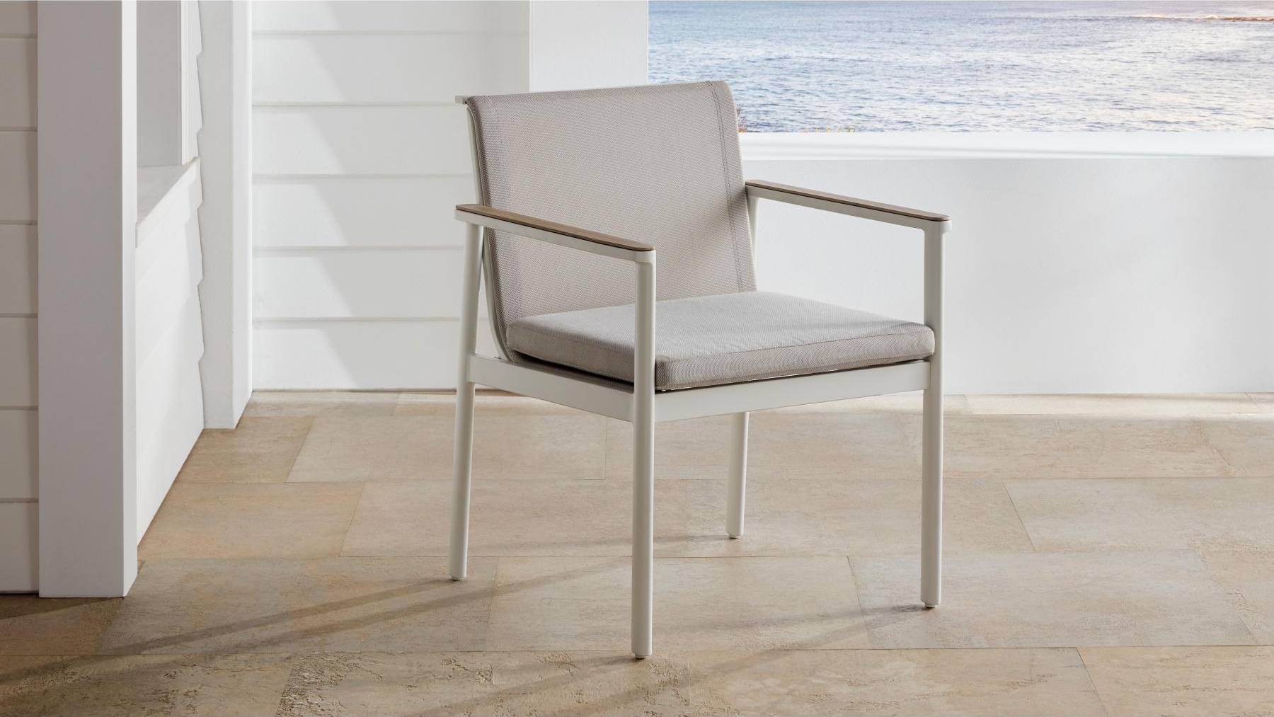 Cayman Outdoor Aluminium Dining Chair | Domayne