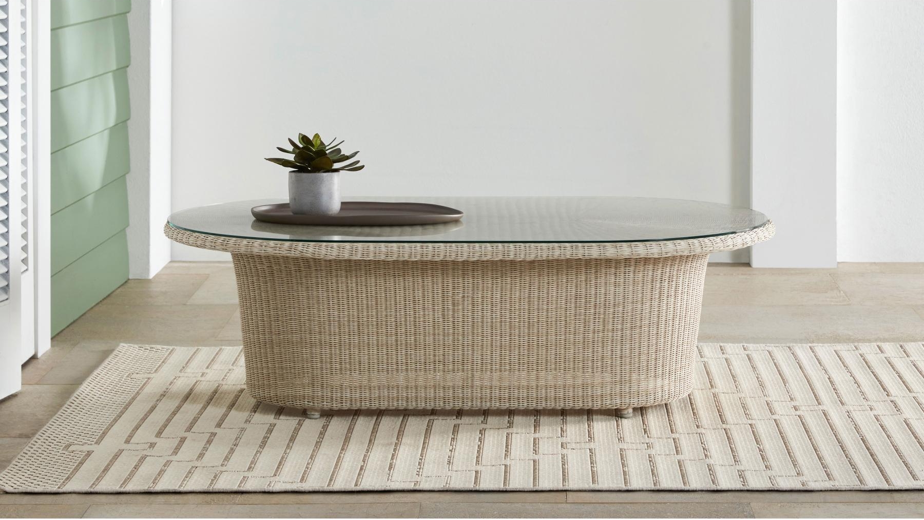 Cayman Outdoor Wicker Coffee Table | Domayne