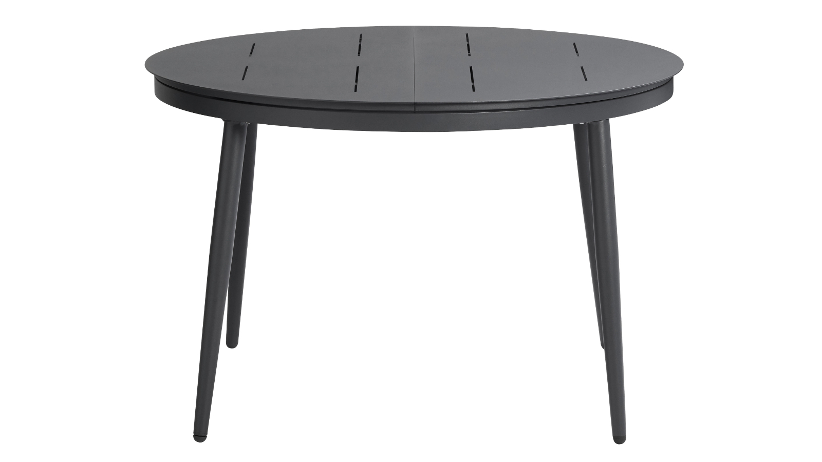 Sindara Outdoor Round Extension Dining Table in Charcoal | Domayne