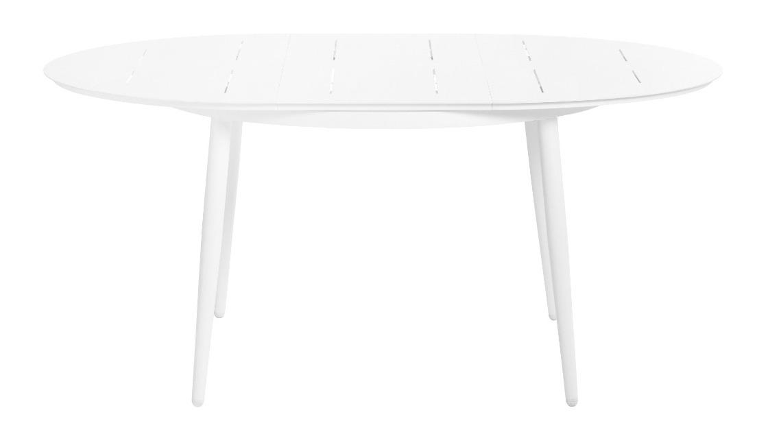 Sindara Outdoor Round Extension Dining Table in White | Domayne
