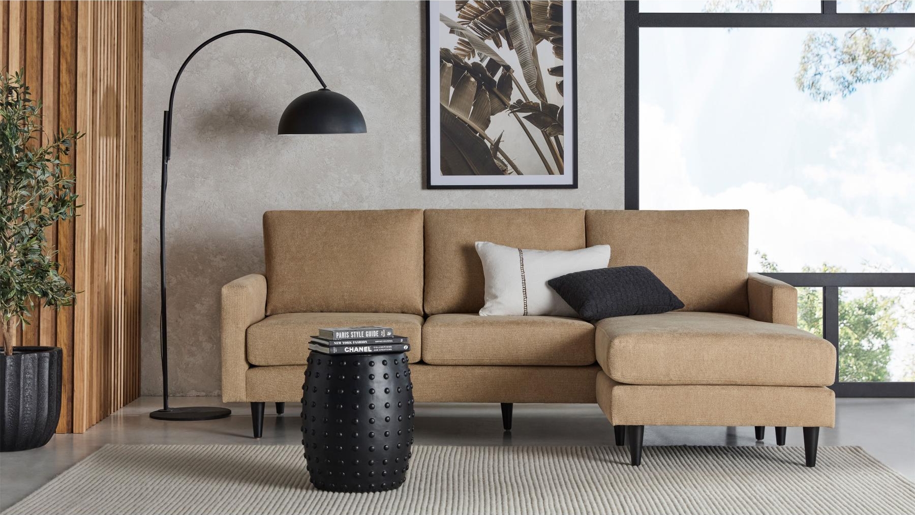 Zuri 3-Seater Lounge with Reversible Chaise | Domayne