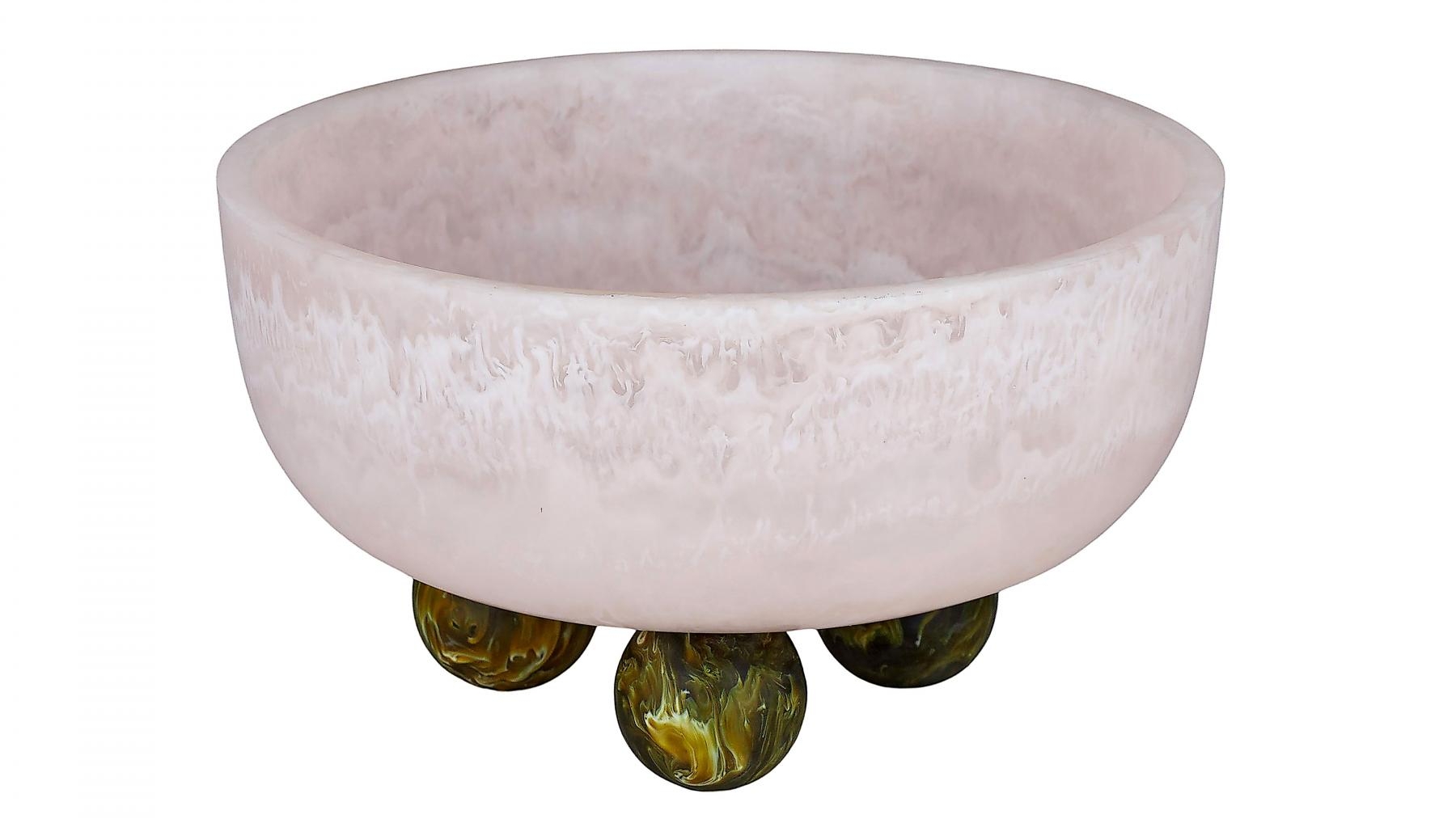 Kip Foot Bowl in Nude/Olive | Domayne