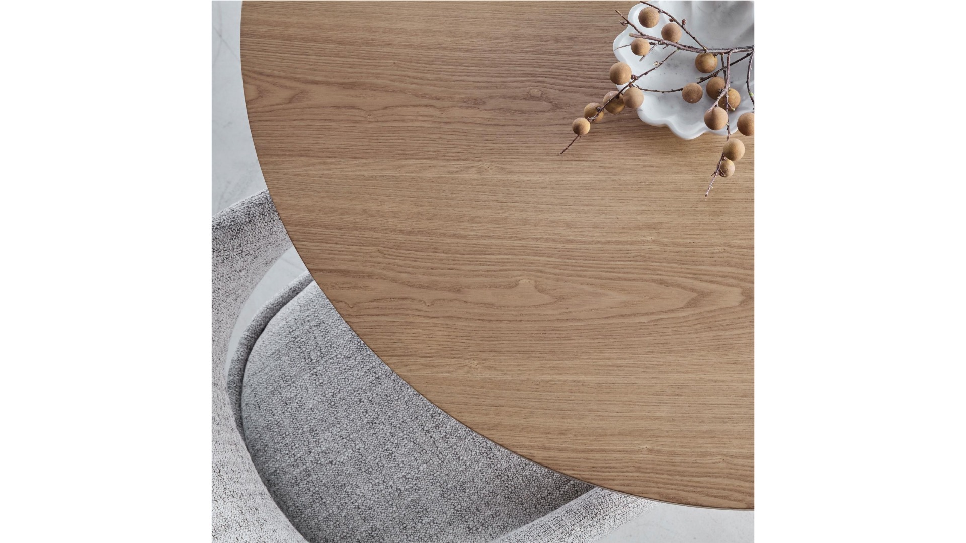 Blair Round Dining Table in Natural | Domayne