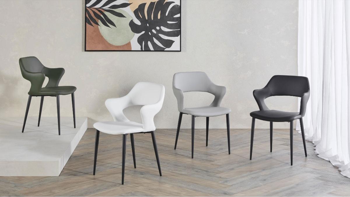 Kasney Dining Chair in PU | Domayne