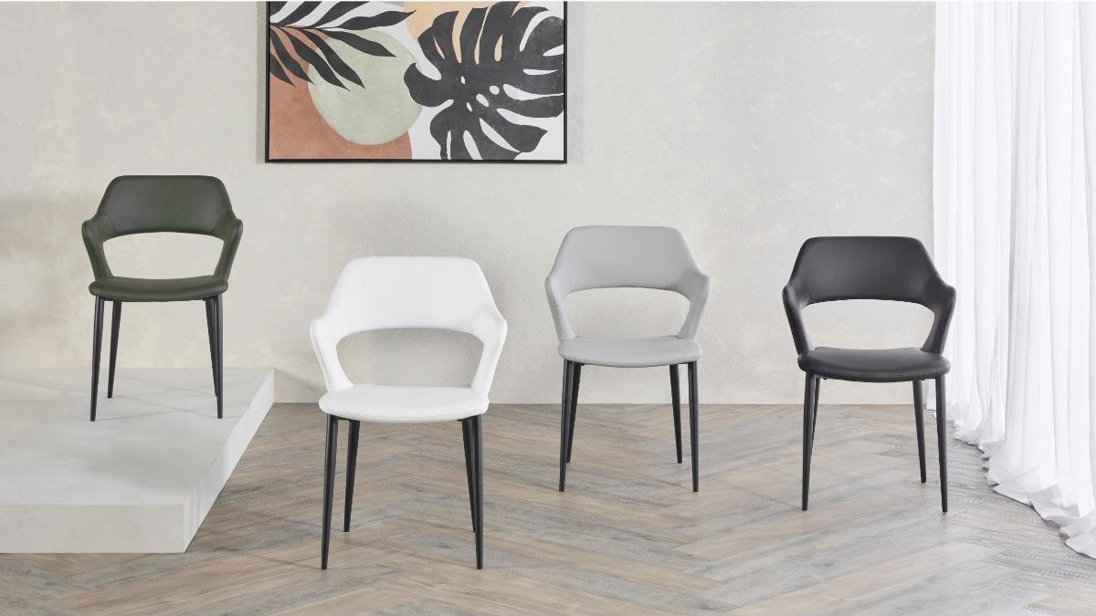 Kasney Dining Chair in PU | Domayne