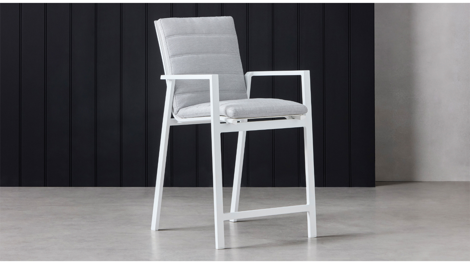 Ocean Outdoor Bar Chair in White | Domayne