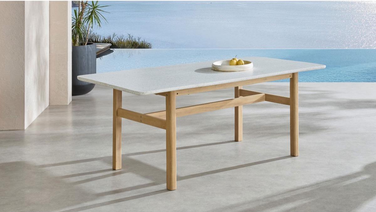 Talara Outdoor Rectangular Dining Table | Domayne