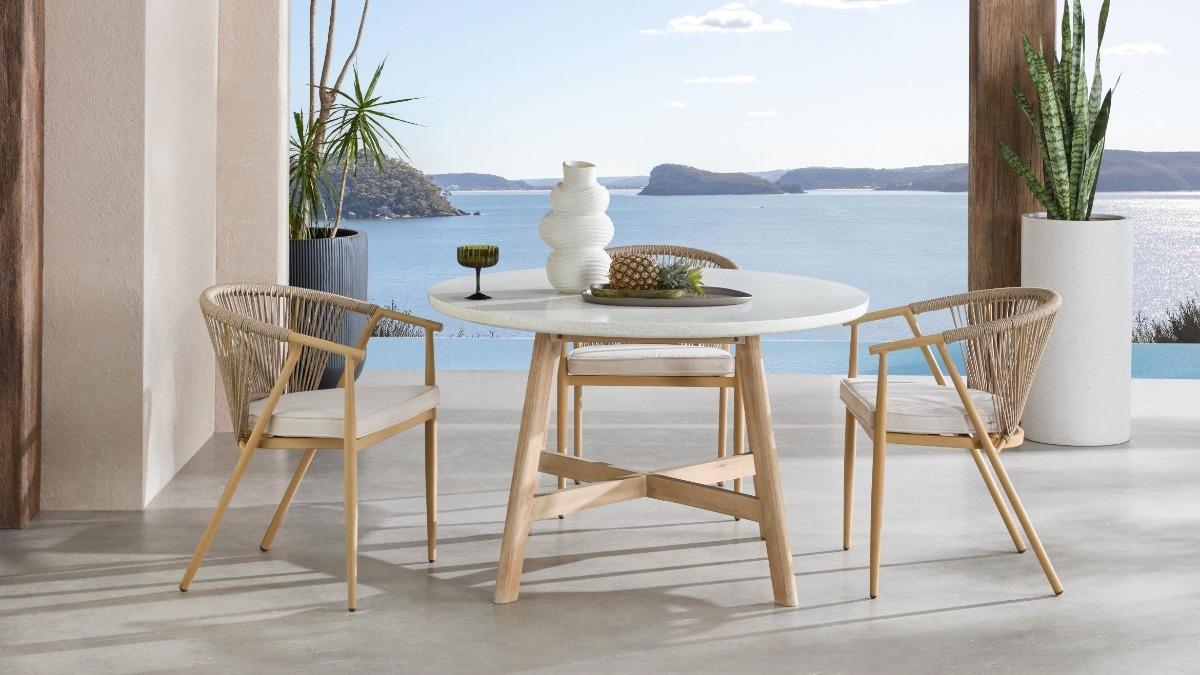 Talara Outdoor Round Dining Table - 120cm | Domayne