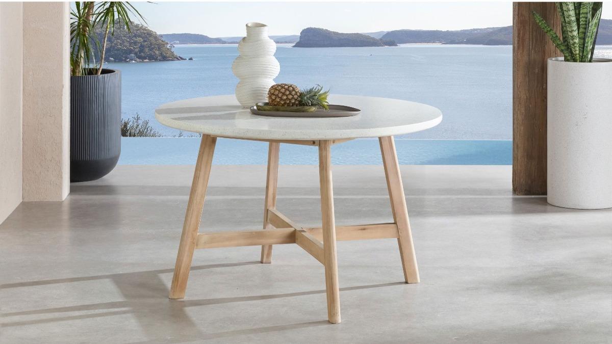 Talara Outdoor Round Dining Table - 120cm | Domayne