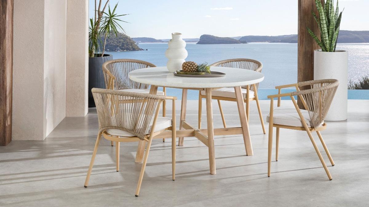 Talara Outdoor Round Dining Table - 120cm | Domayne