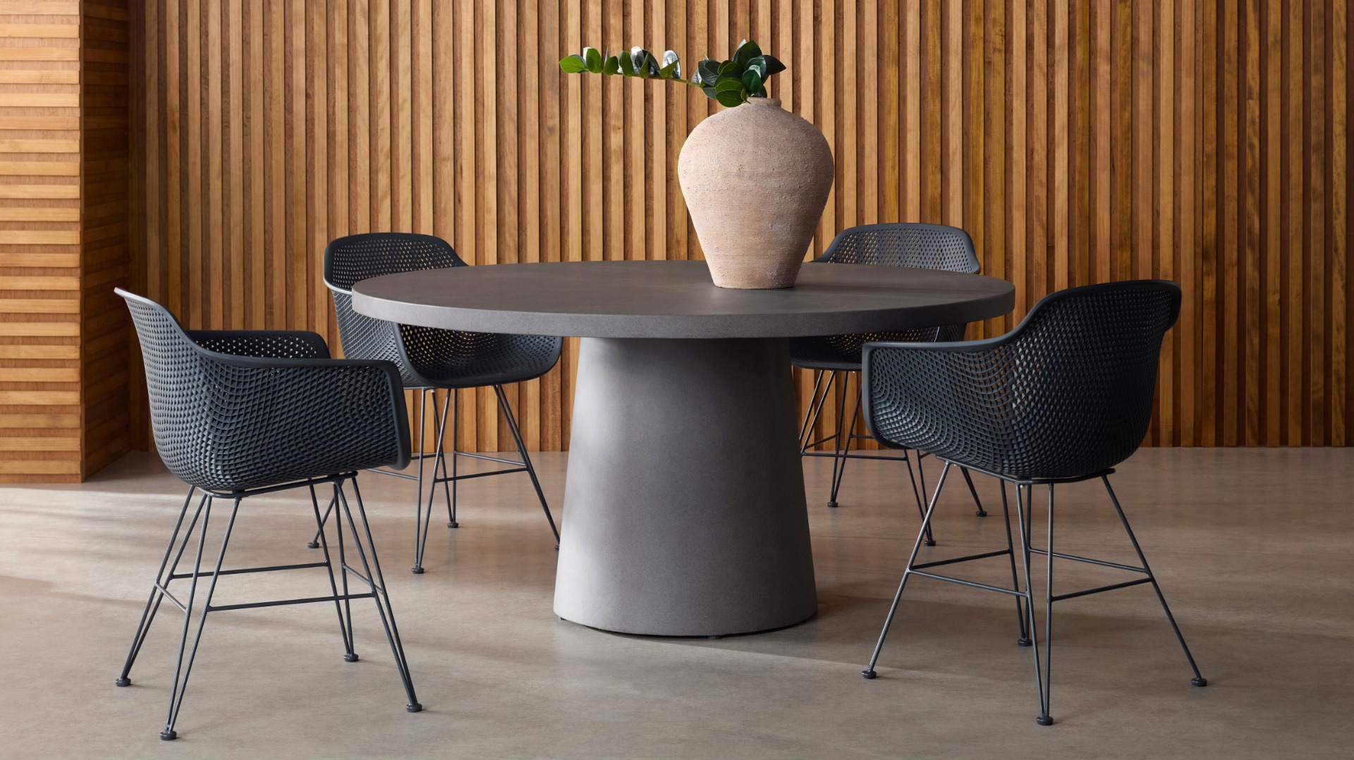 Katana Outdoor Round Dining Table | Domayne