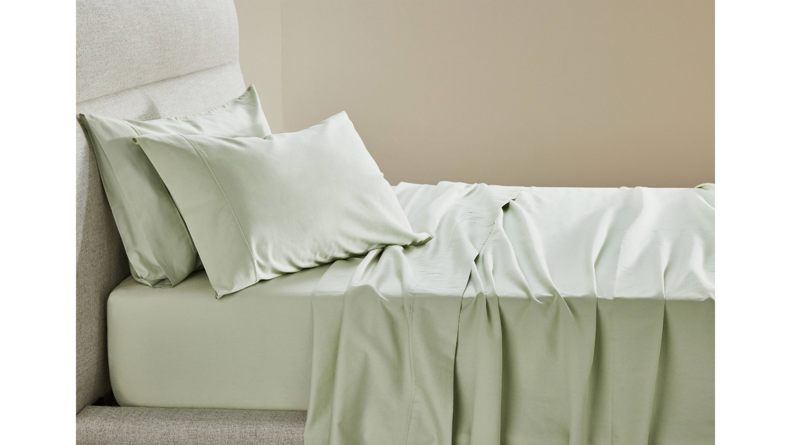 Domayne Luxuries 300TC Matcha Sheet Set - King | Domayne