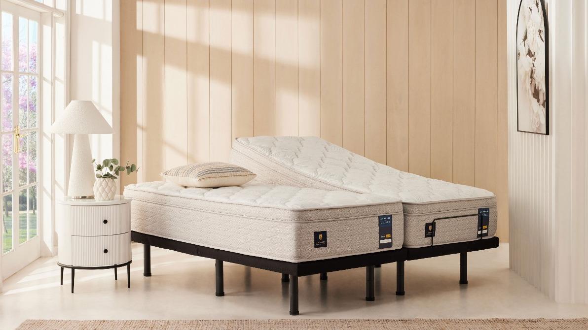 King Koil by A.H. Beard Venture Super Firm Mattress + A.H. Beard Renew ...