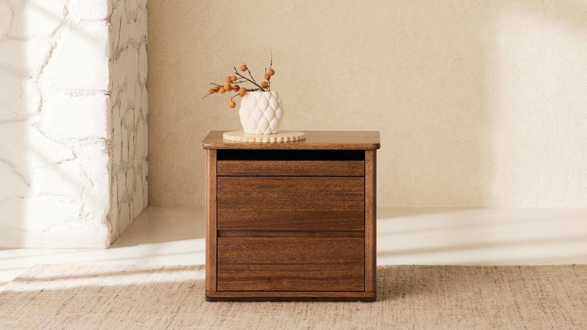 Montreal 2-Drawer Bedside Table | Domayne