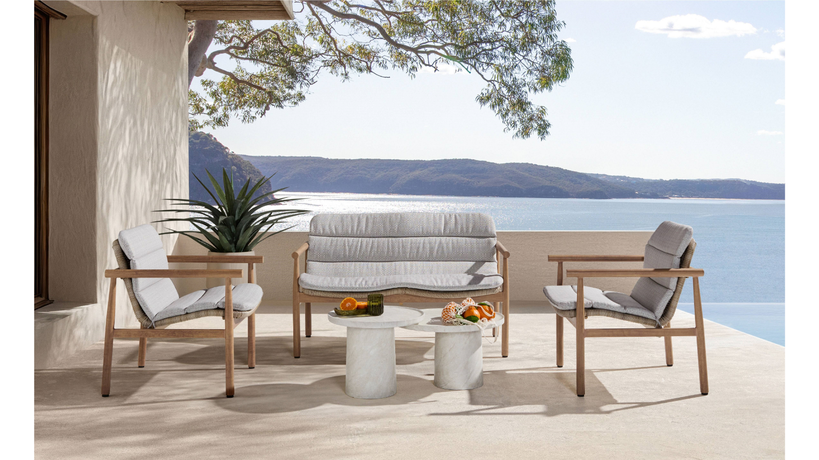 Pipe 3-Piece Outdoor Lounge Setting | Domayne