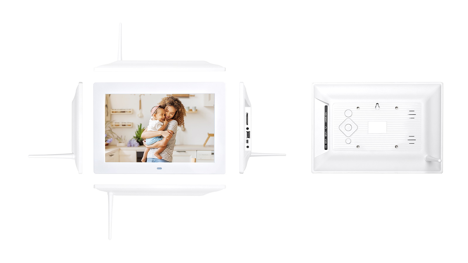 Fotostream 10.1” Digital Photo Frame with Remote Control - White | Domayne
