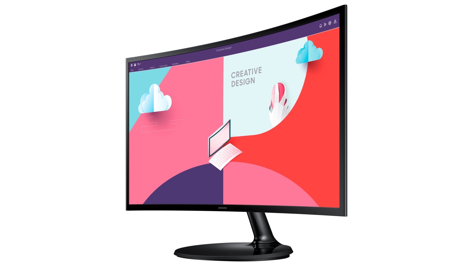 Samsung 24-inch S36C FHD Essential Curved Monitor | Domayne