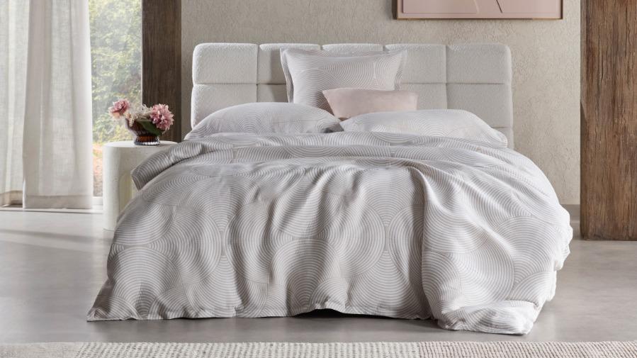Arlo Quilt Cover Set in Stone | Domayne