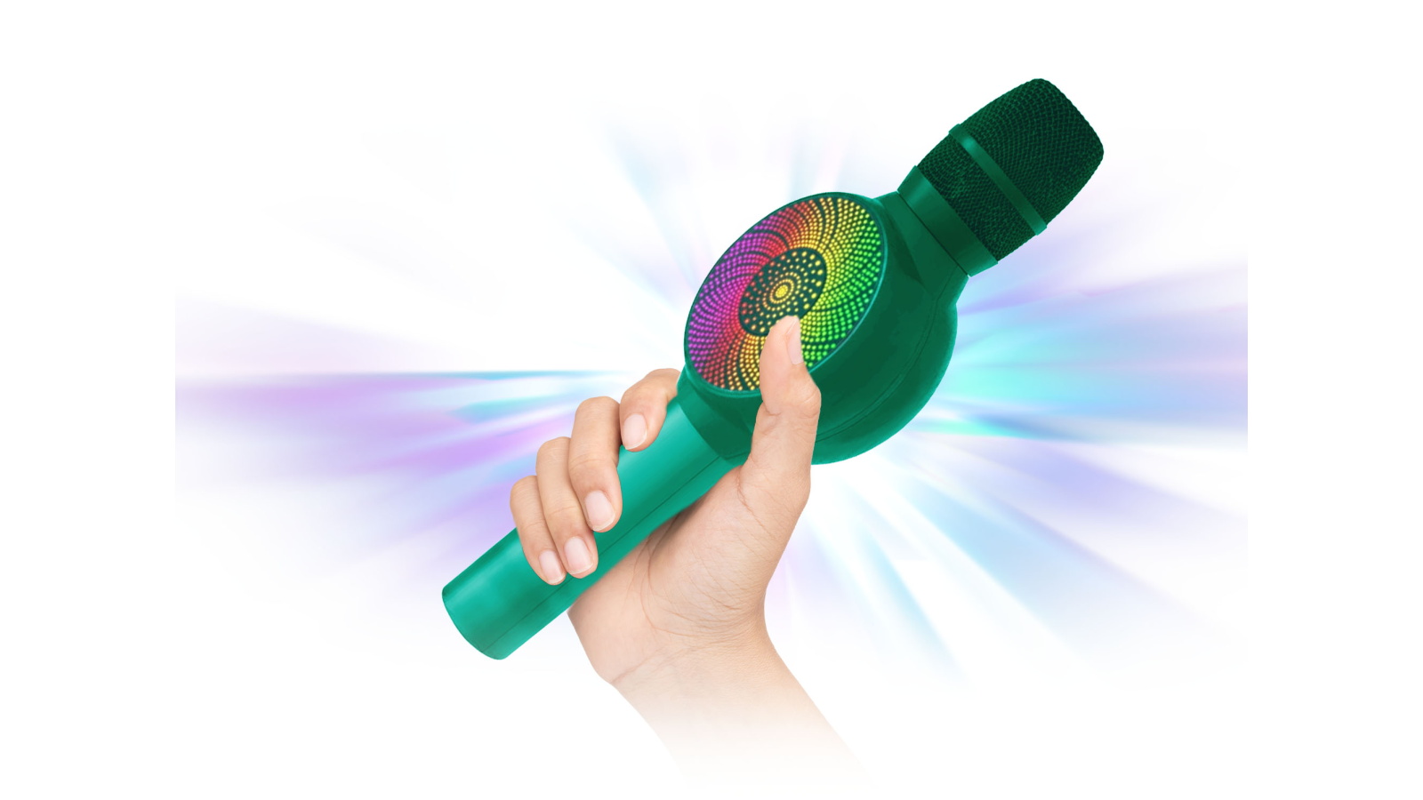 Laser Karaoke Microphone with LED Lights - Jelly Mint | Domayne