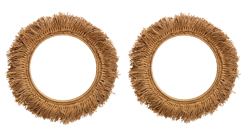 Jute Fringe Mirror | Domayne