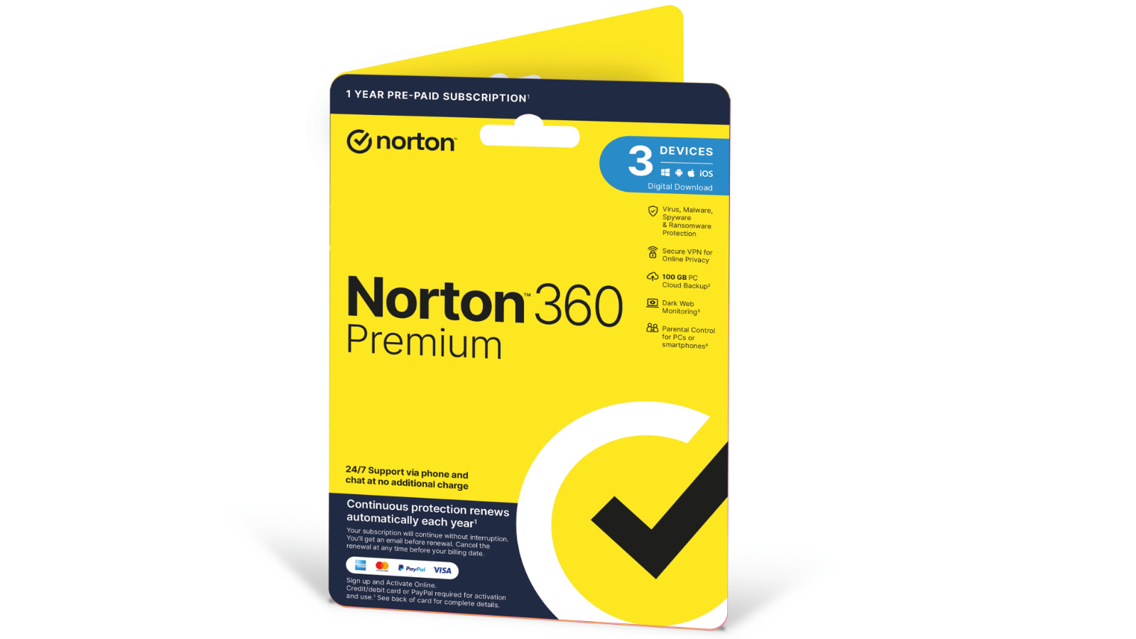 Norton 360 Premium Digital Download - 12 Months for 3 Devices | Domayne