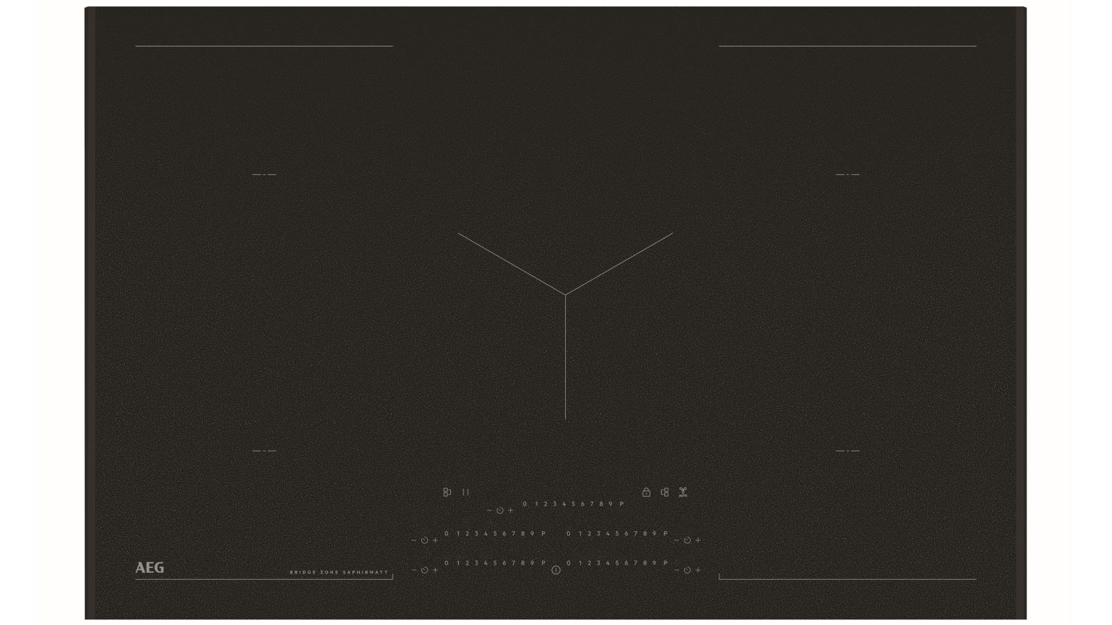 AEG 800mm 5 Zone Induction Cooktop with Double Bridge | Domayne